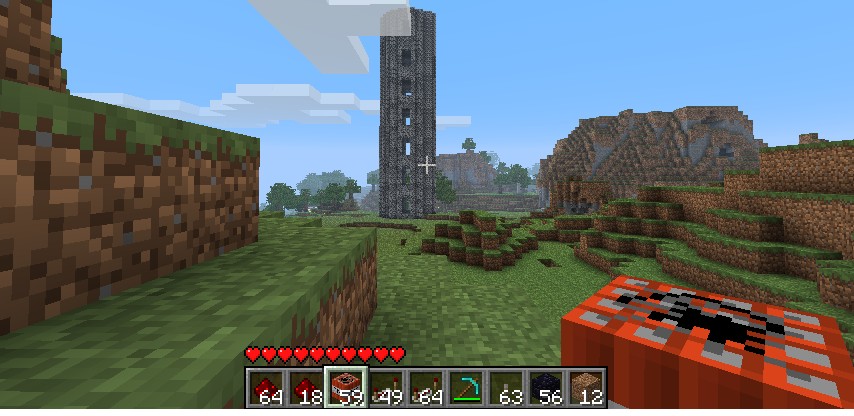 the destruction of a zombie tower Minecraft Map