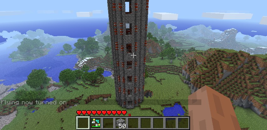 the destruction of a zombie tower Minecraft Map