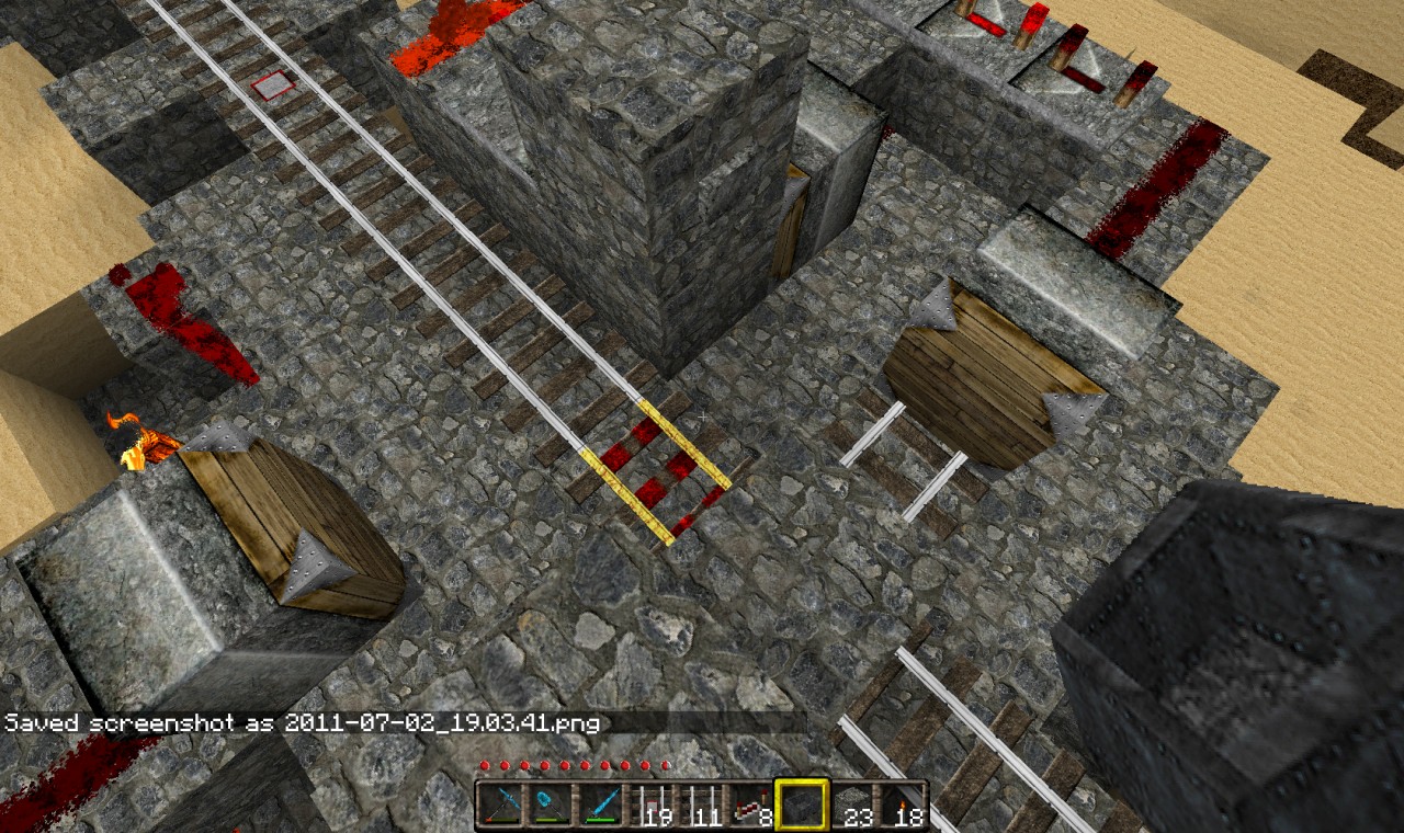 automatic minecart station using pistons Minecraft Map