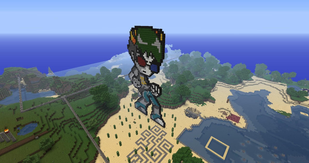 Boy with 3D glasses Minecraft Map