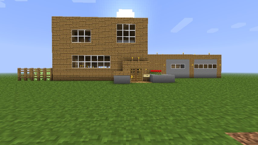 House and backyard Minecraft Map