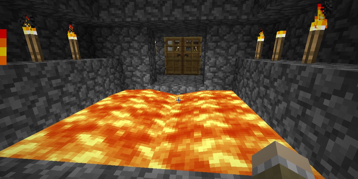 Hidden bridge and door Minecraft Map