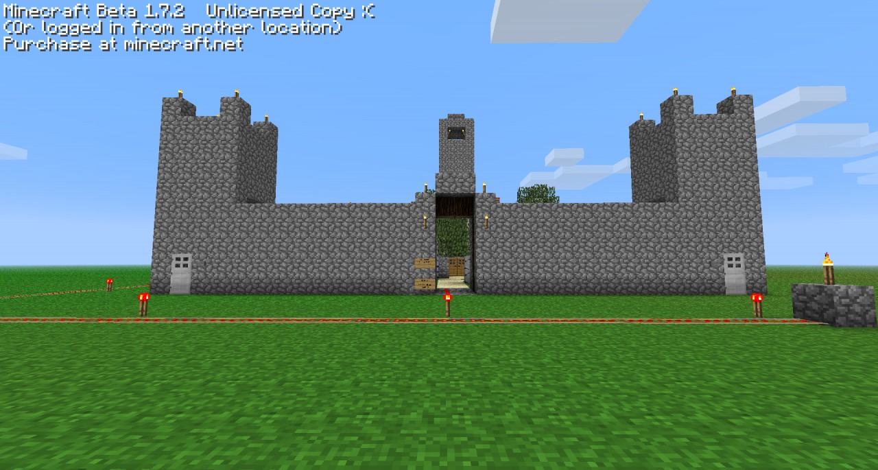 Fort with piston gate(made by mining_killer) Minecraft Map