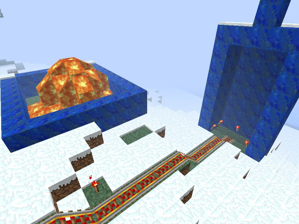 one-way-trip railroad Minecraft Map