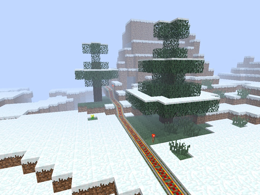 one-way-trip railroad Minecraft Map