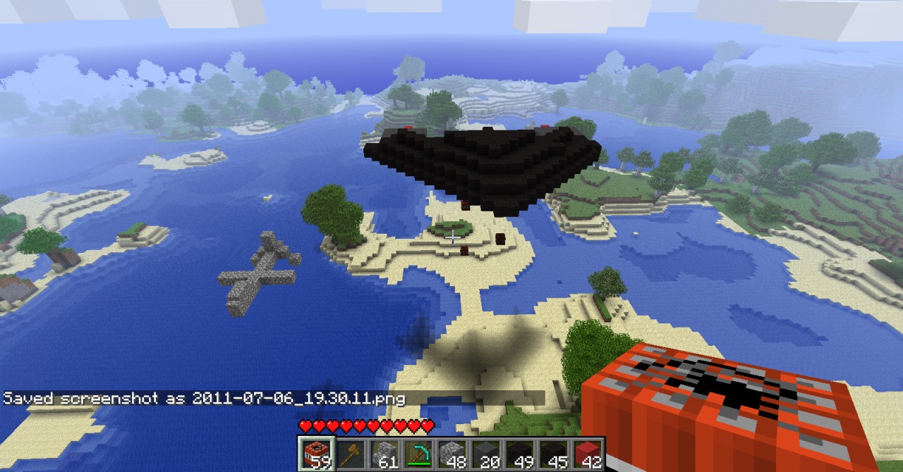 UAV and Stealth Bomber(with BOMBS) Minecraft Map