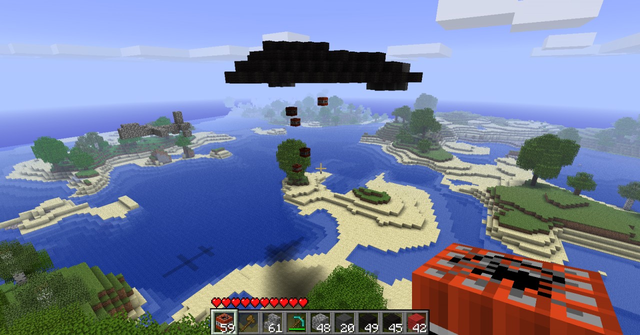 UAV and Stealth Bomber(with BOMBS) Minecraft Map