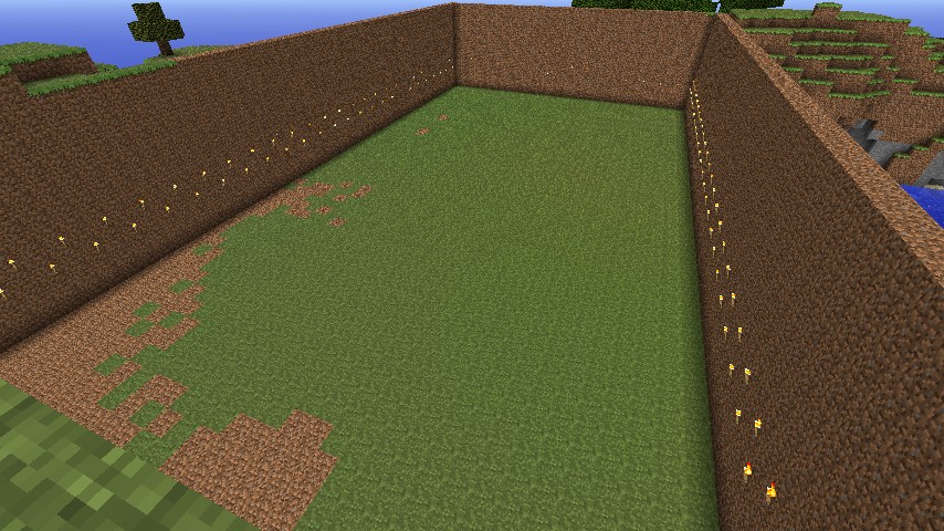 Empty 31x55 Box made of dirt. Minecraft Map