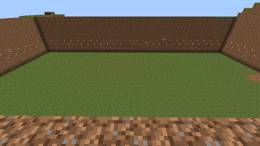 Empty 31x55 Box made of dirt. Minecraft Map