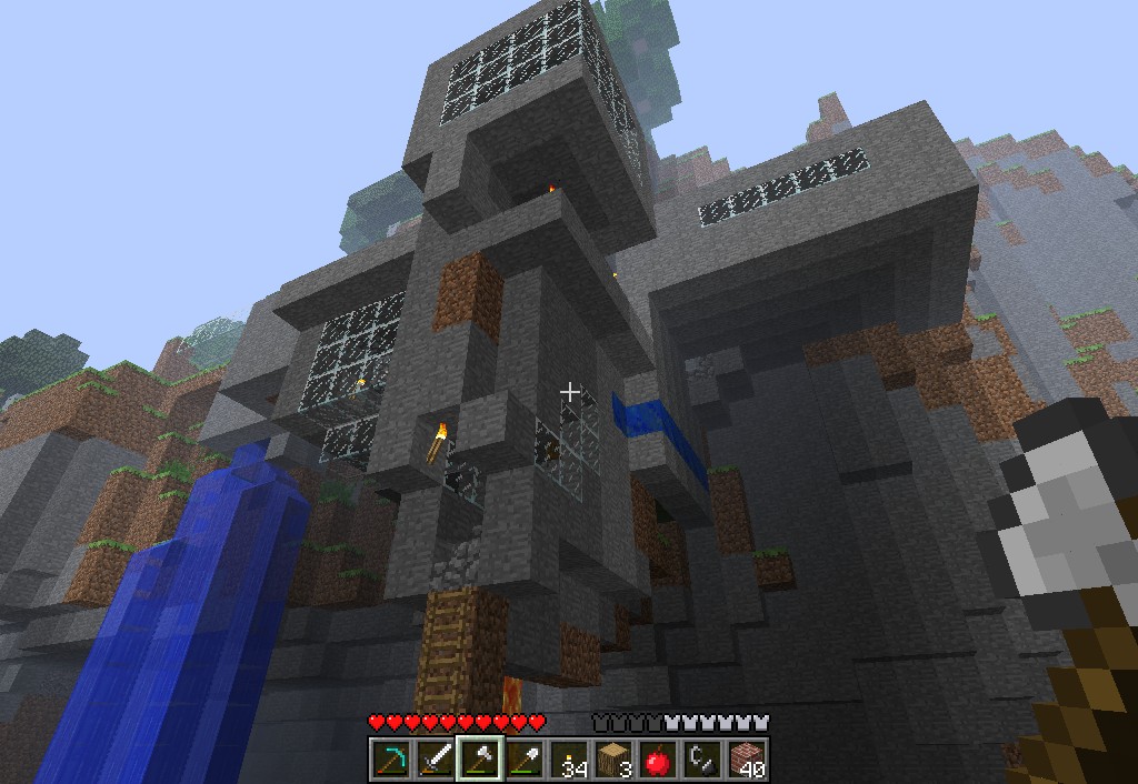 over hang house Minecraft Map