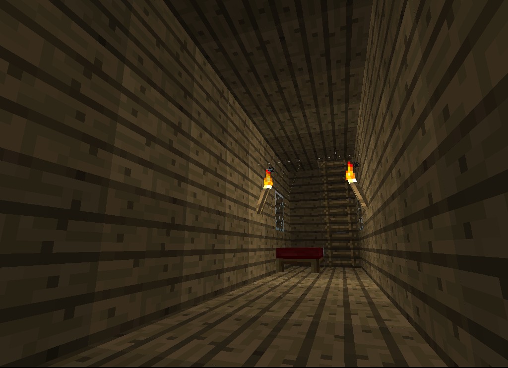 Little cabin made with piston doors Minecraft Map