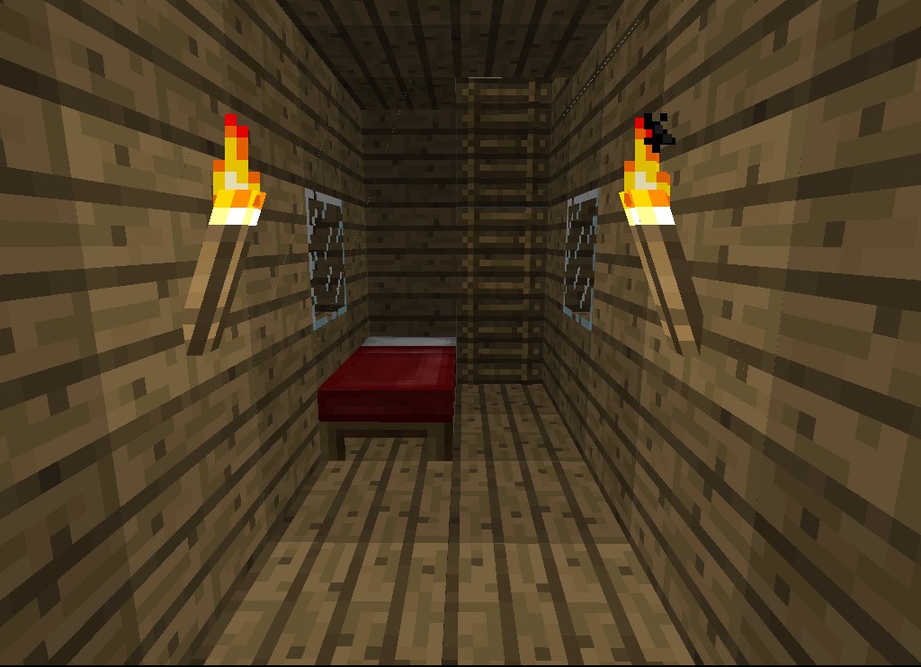 Little cabin made with piston doors Minecraft Map