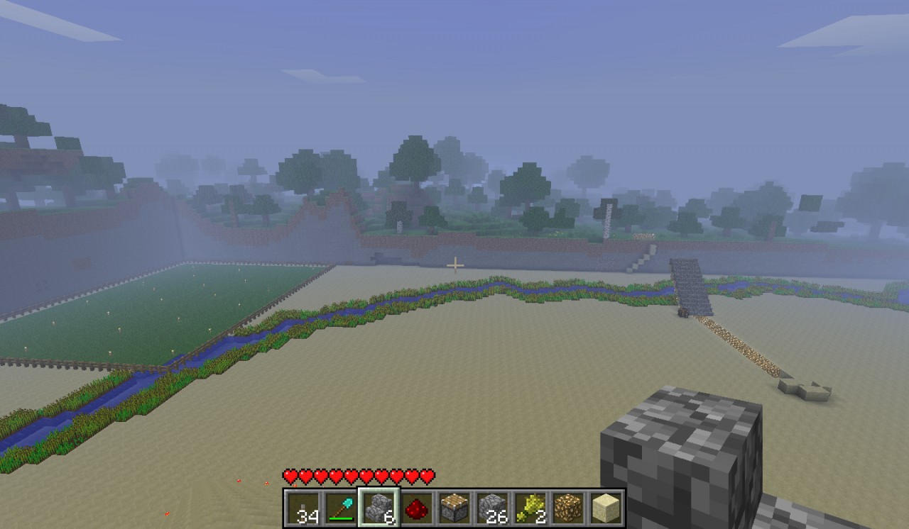 Huge Pyramid and River Project and DownLoad Minecraft Map