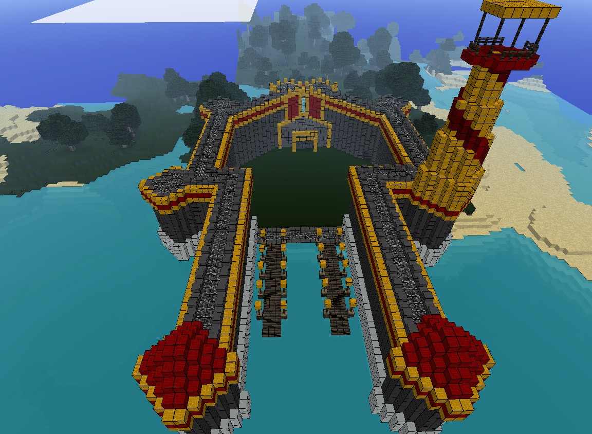 Castle Walls and Port (1.7) Minecraft Map