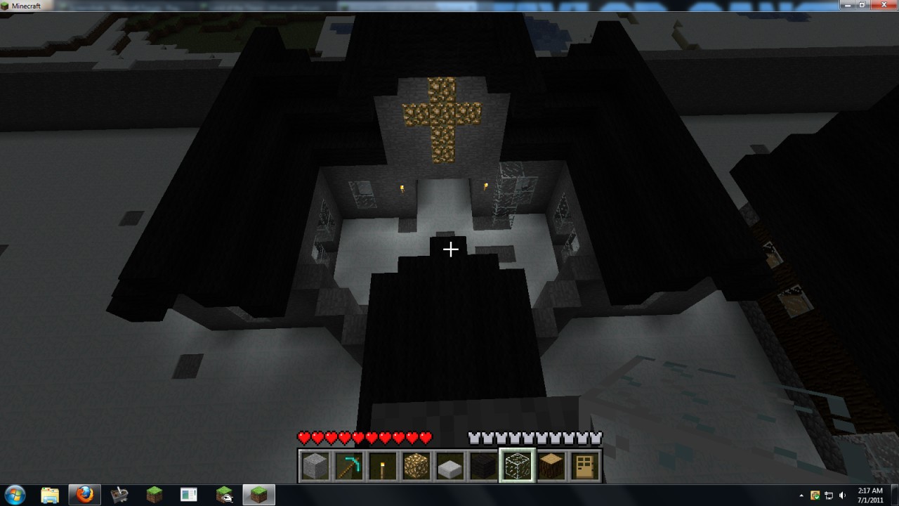 Courtyard and church entrance. Minecraft Map