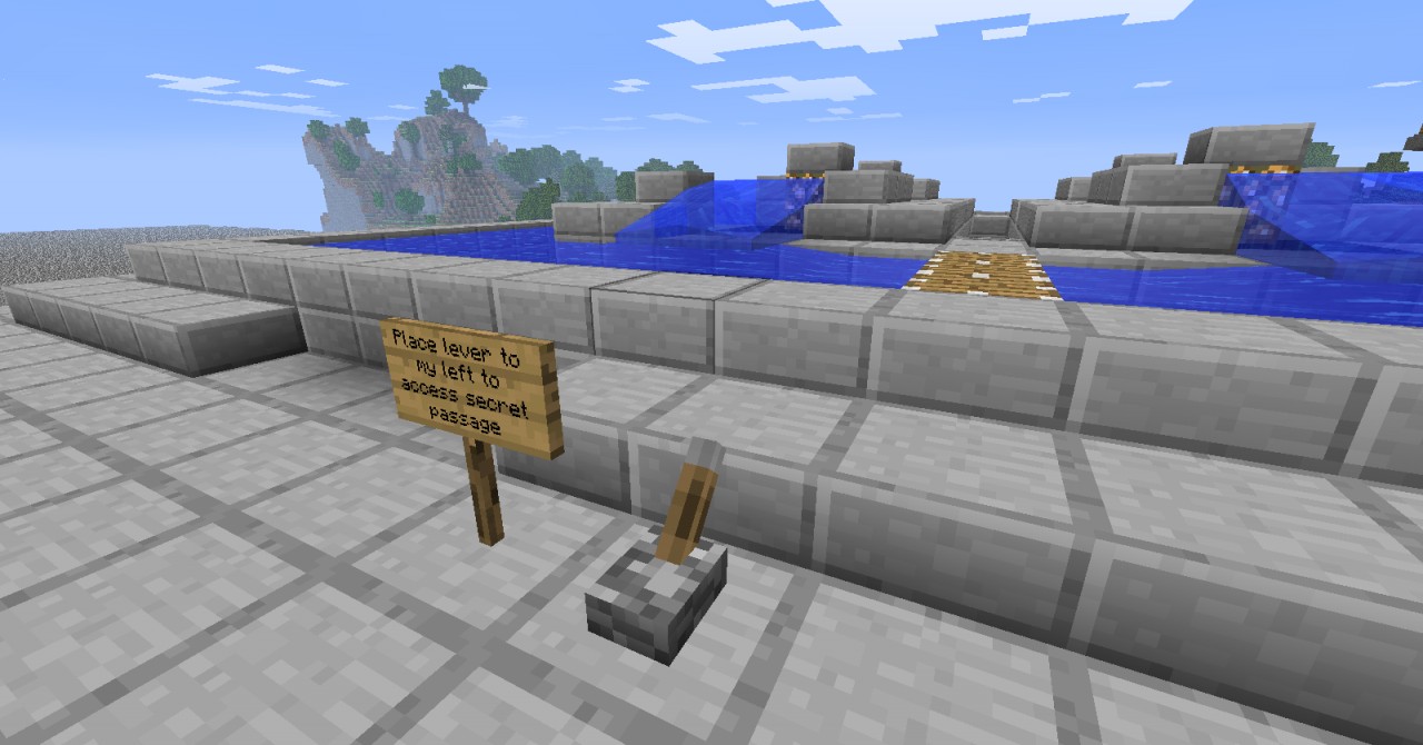 Fountain with secret passage Minecraft Map