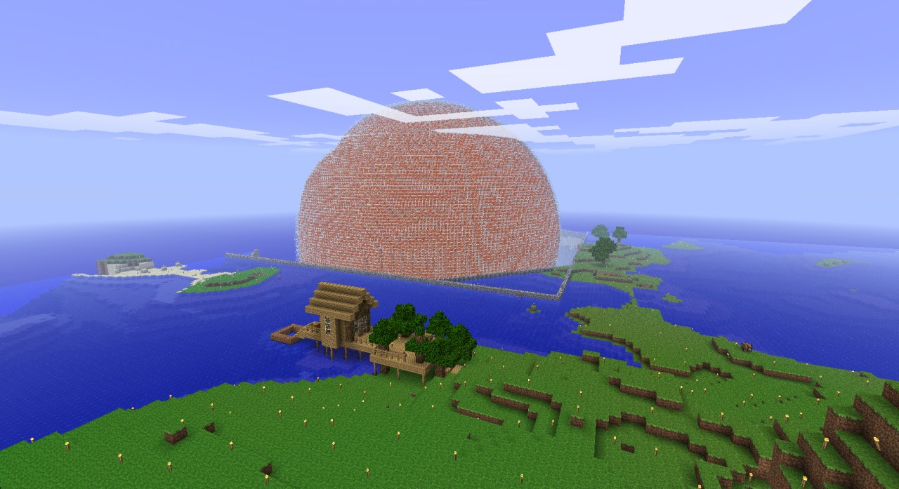 The Lead Order - Handmade 120 block Diameter Lava Orb Minecraft Map