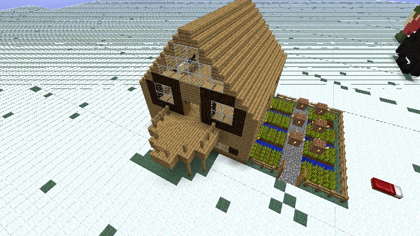 Big Wooden House+Wheat Farm Minecraft Map