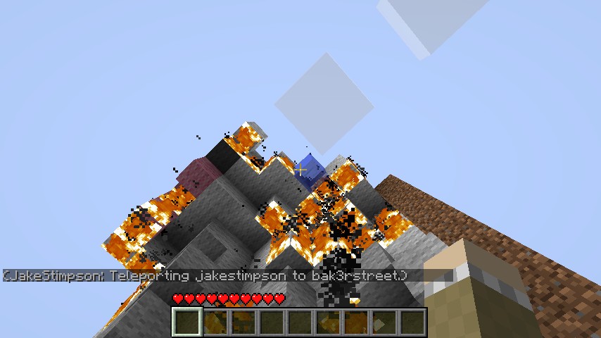 My giant sheep caught fire