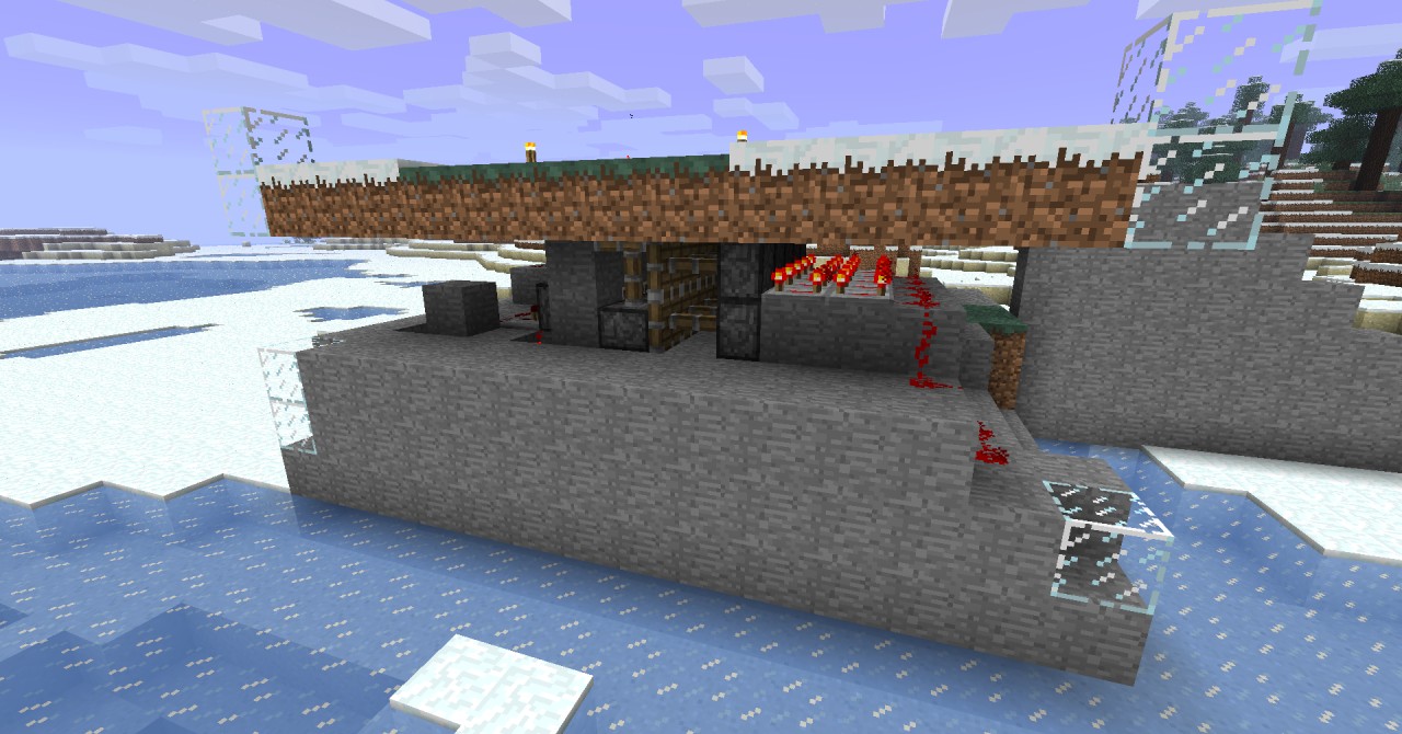 Hidden Piston Staircase on flat ground Minecraft Map