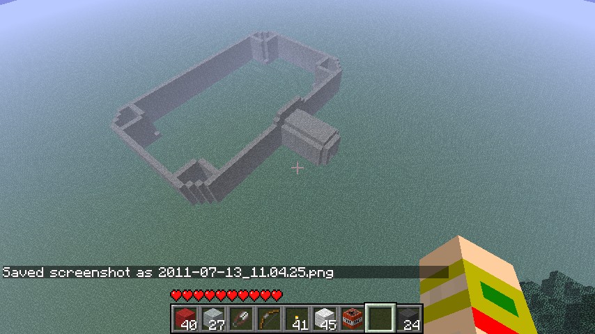 giant tnt block near half built castle Minecraft Map