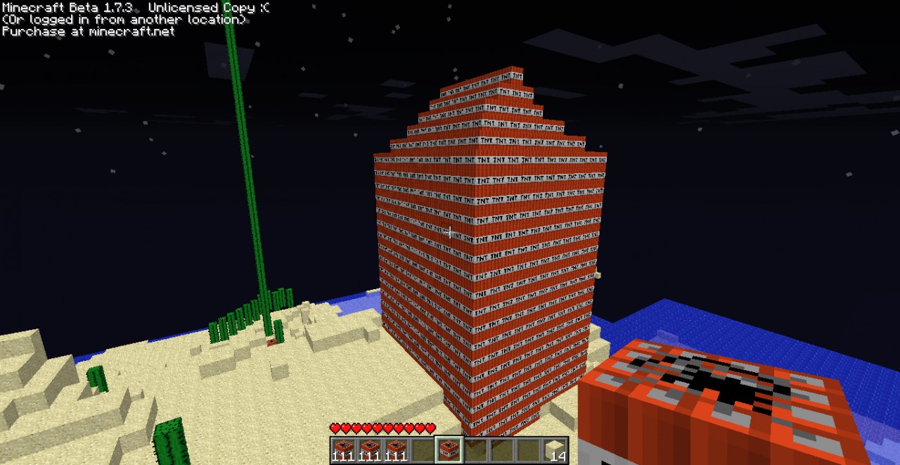 Mega TNT block Minecraft Map