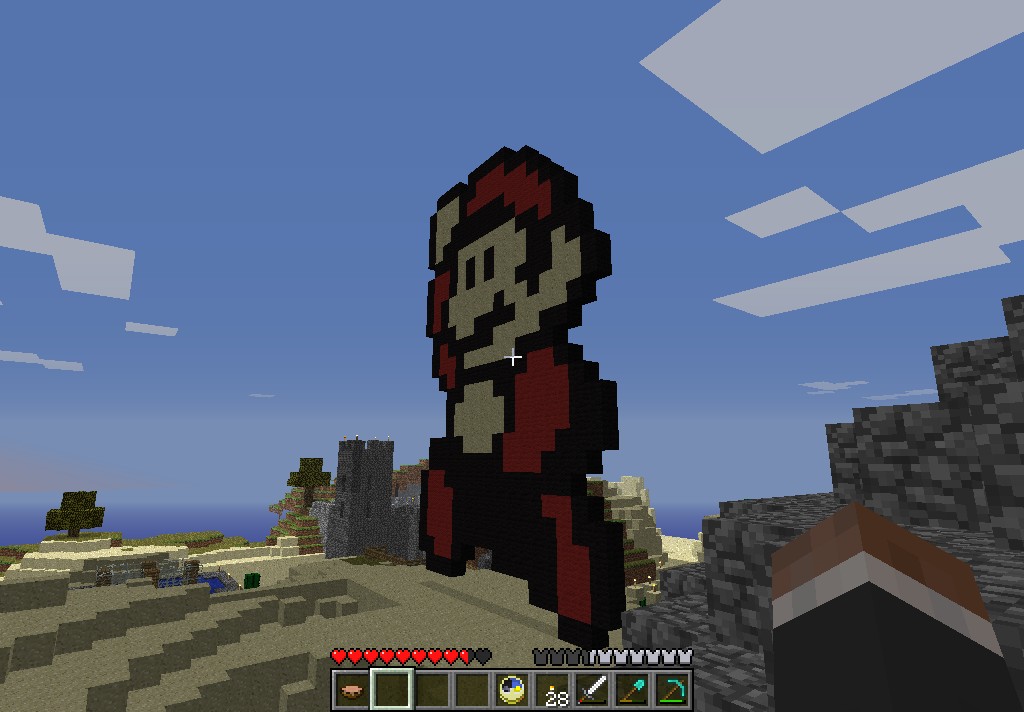 Mario Pixel Art + Other Creations Minecraft Map