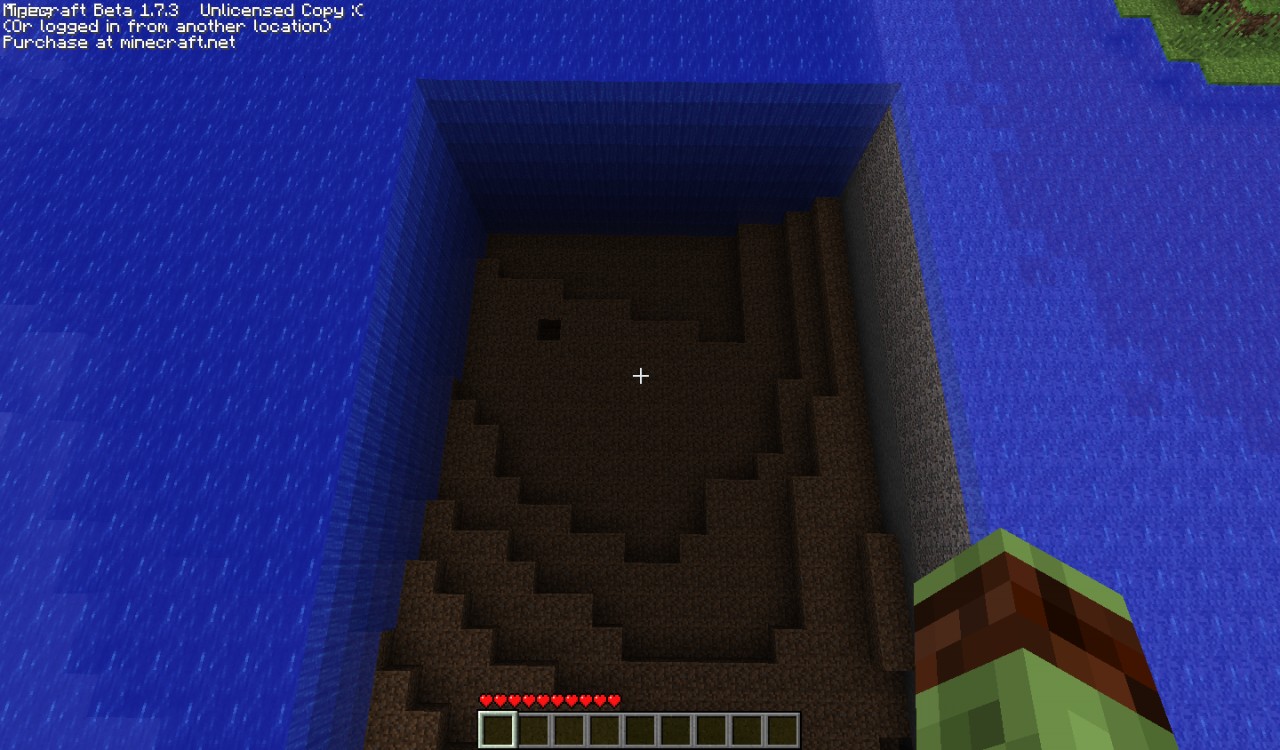 I was walking around and a big hole apeared from no were Minecraft Map