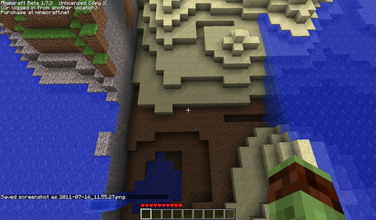 I was walking around and a big hole apeared from no were Minecraft Map