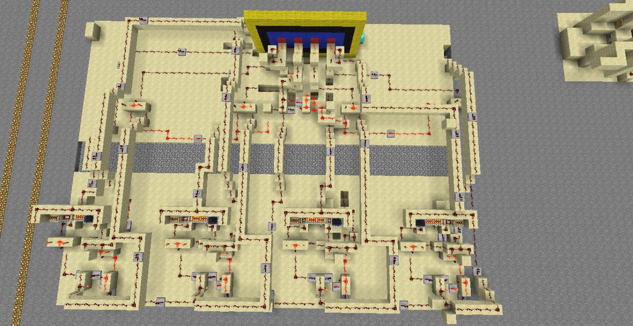 (RDF) Minecart based 4 bit memory Minecraft Map