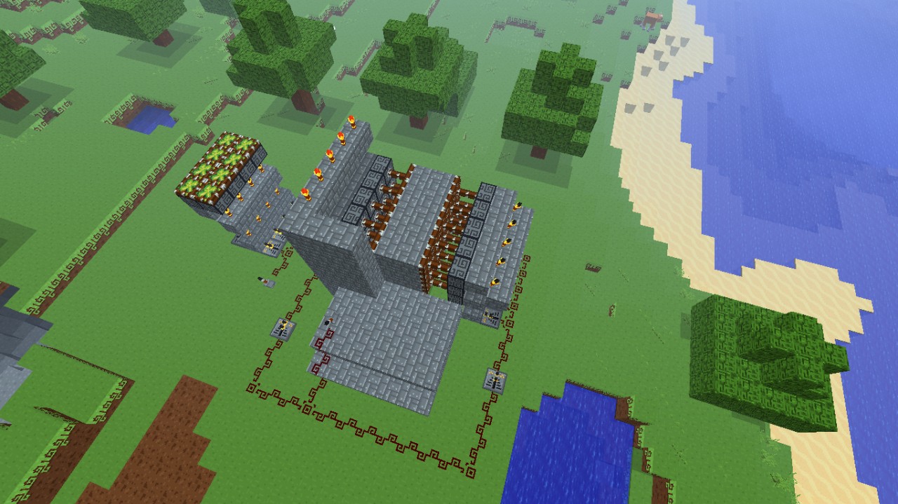 Compact Piston Wall Gate - Redstone