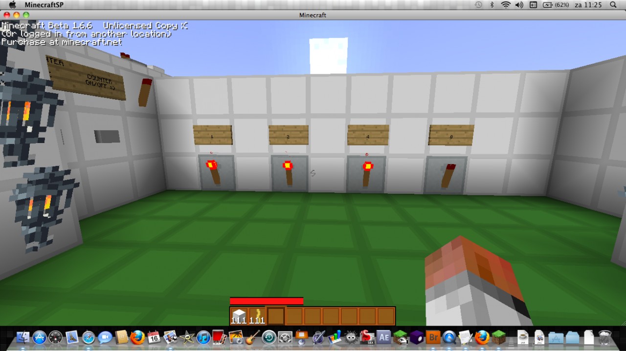 4 bit binary counter Minecraft Map
