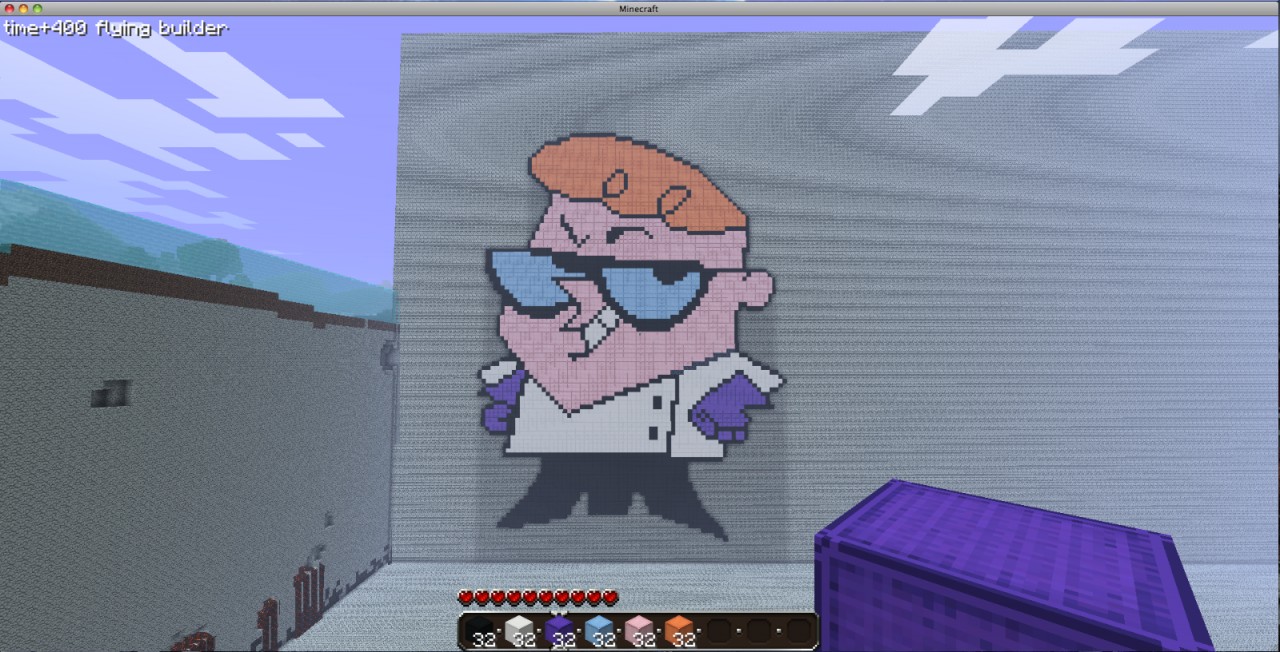 Pixel art attempt #2 - Dexter (Dexter's Lab) Minecraft Map