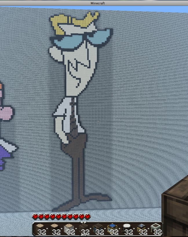 PIxel Art Attempt #3 - Dexter's Dad Minecraft Map