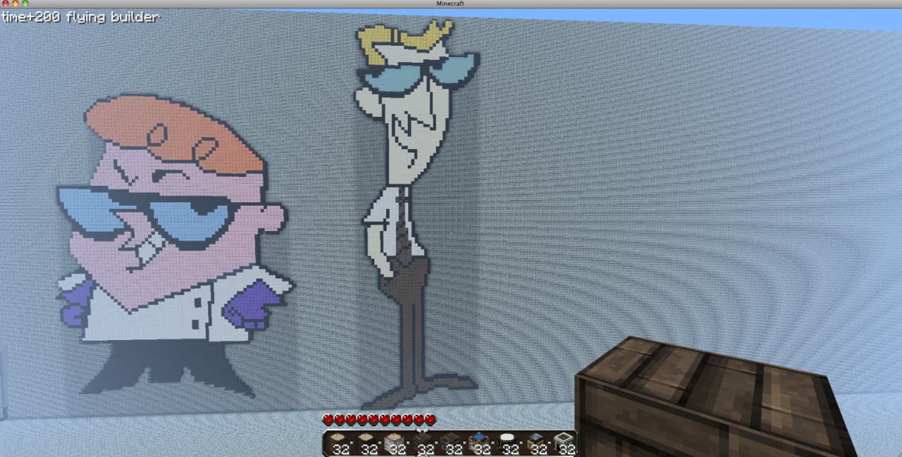 PIxel Art Attempt #3 - Dexter's Dad Minecraft Map