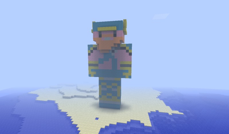 Pixel art ( Charecter statues ) Minecraft Map