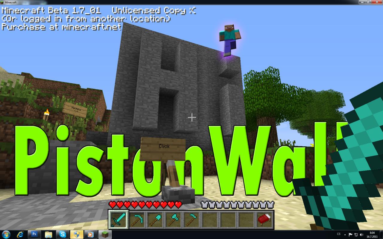 PistonWall Minecraft Map
