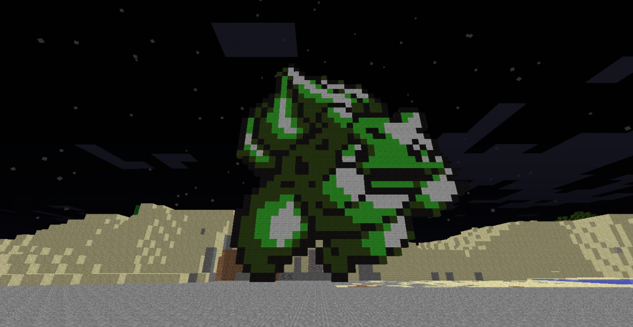 Pixel Art Project: Bulbasaur Minecraft Map