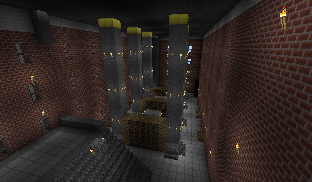 Huge Brick Library Minecraft Map