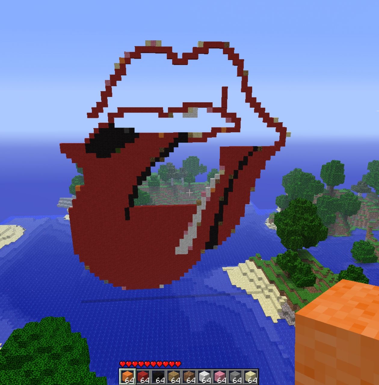 Minecraft Version of The Rolling Stones Logo Minecraft Map