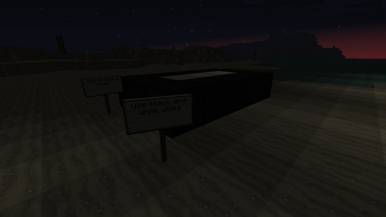 Make a simple street with street lights w\ download Minecraft Map