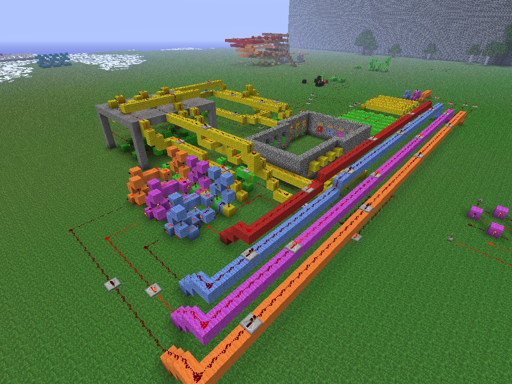 3 Bit Calculator with Memory Minecraft Map