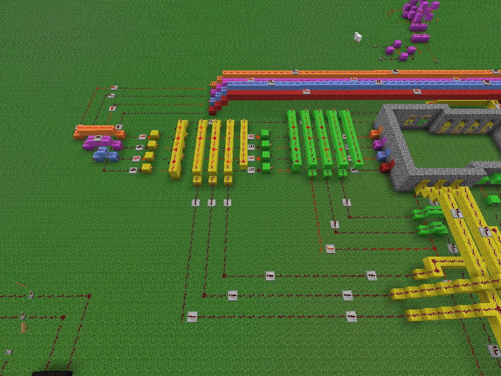 3 Bit Calculator with Memory Minecraft Map