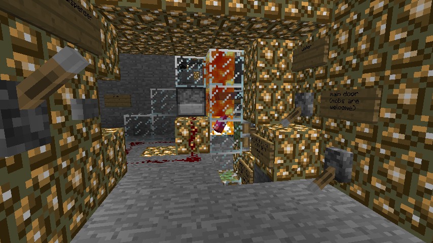 Mob farm and trap-three choices to kill:water,arrows(dispenser) and ...