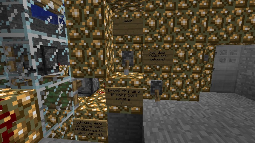 Mob farm and trap-three choices to kill:water,arrows(dispenser) and ...