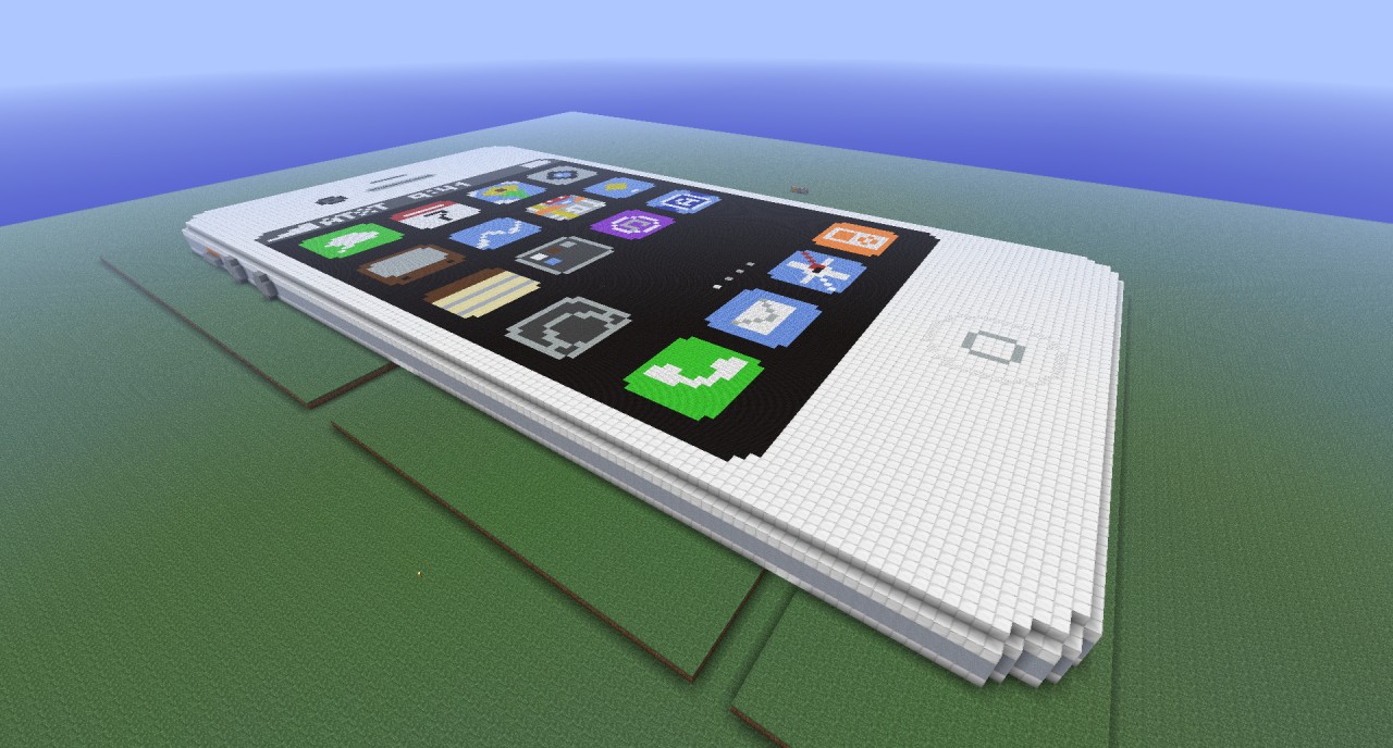 White iPhone 4 Minecraft Map