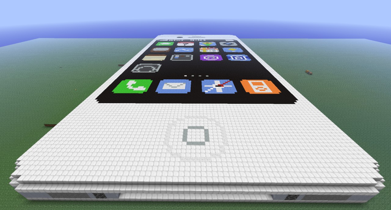 White iPhone 4 Minecraft Map