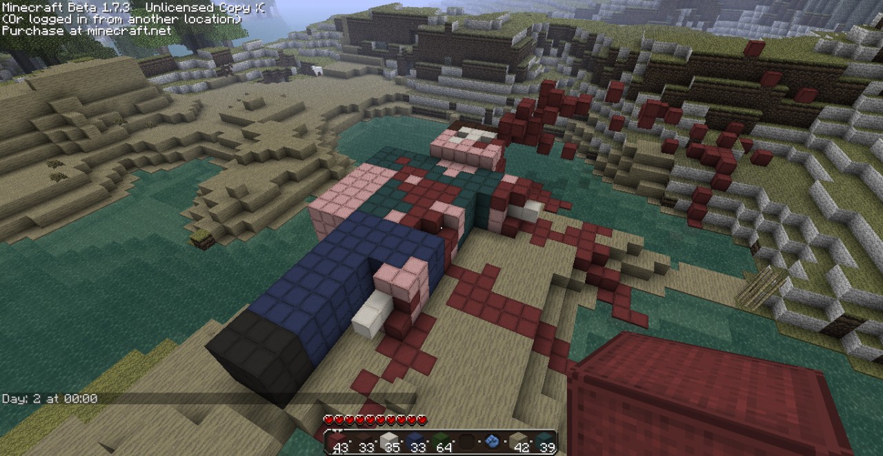 Giant steve is dead Minecraft Map