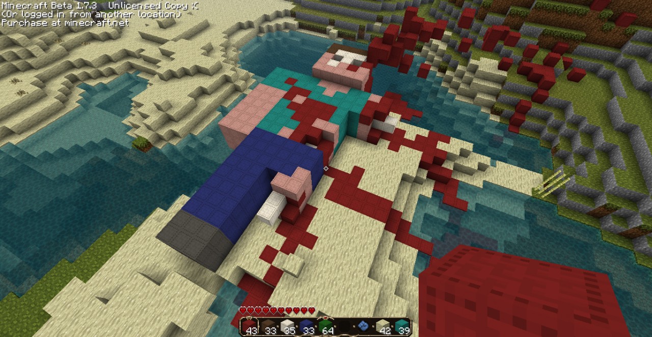 Giant steve is dead Minecraft Map