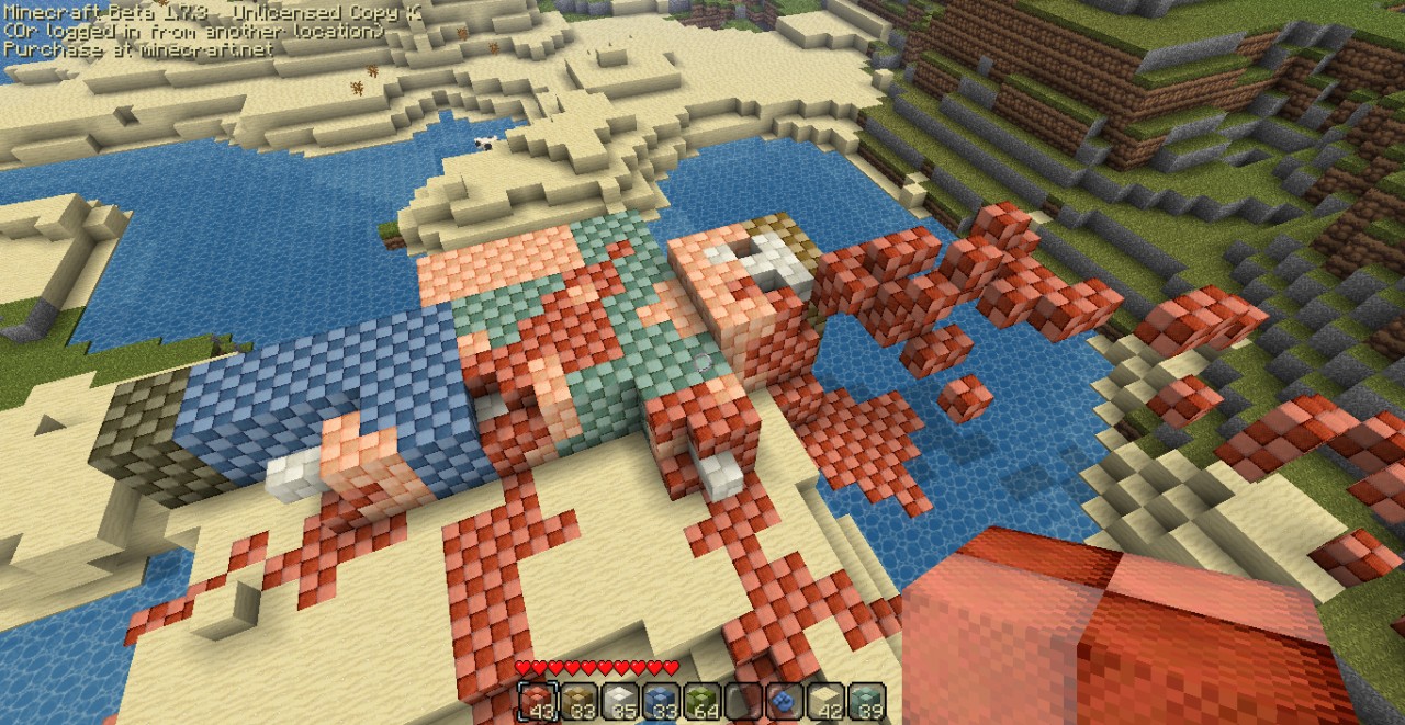 Giant steve is dead Minecraft Map